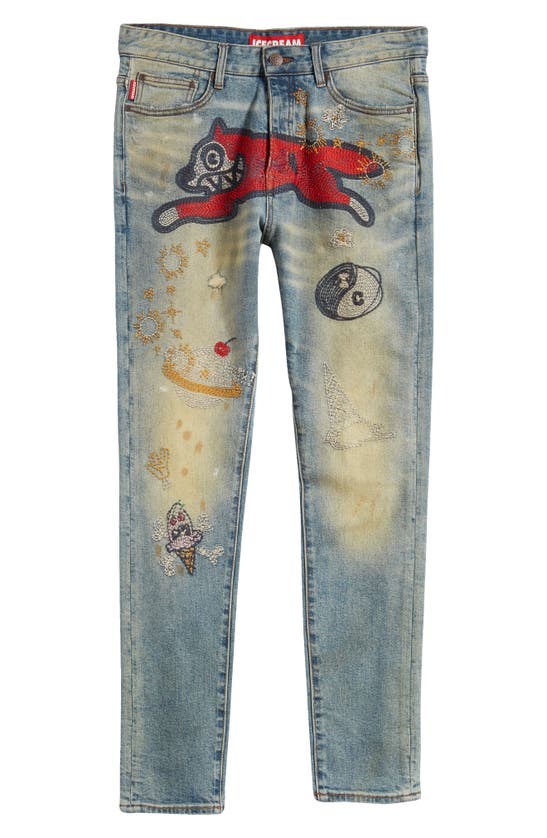 Ice Cream Yin & Yang Skinny Jeans In Faded | ModeSens