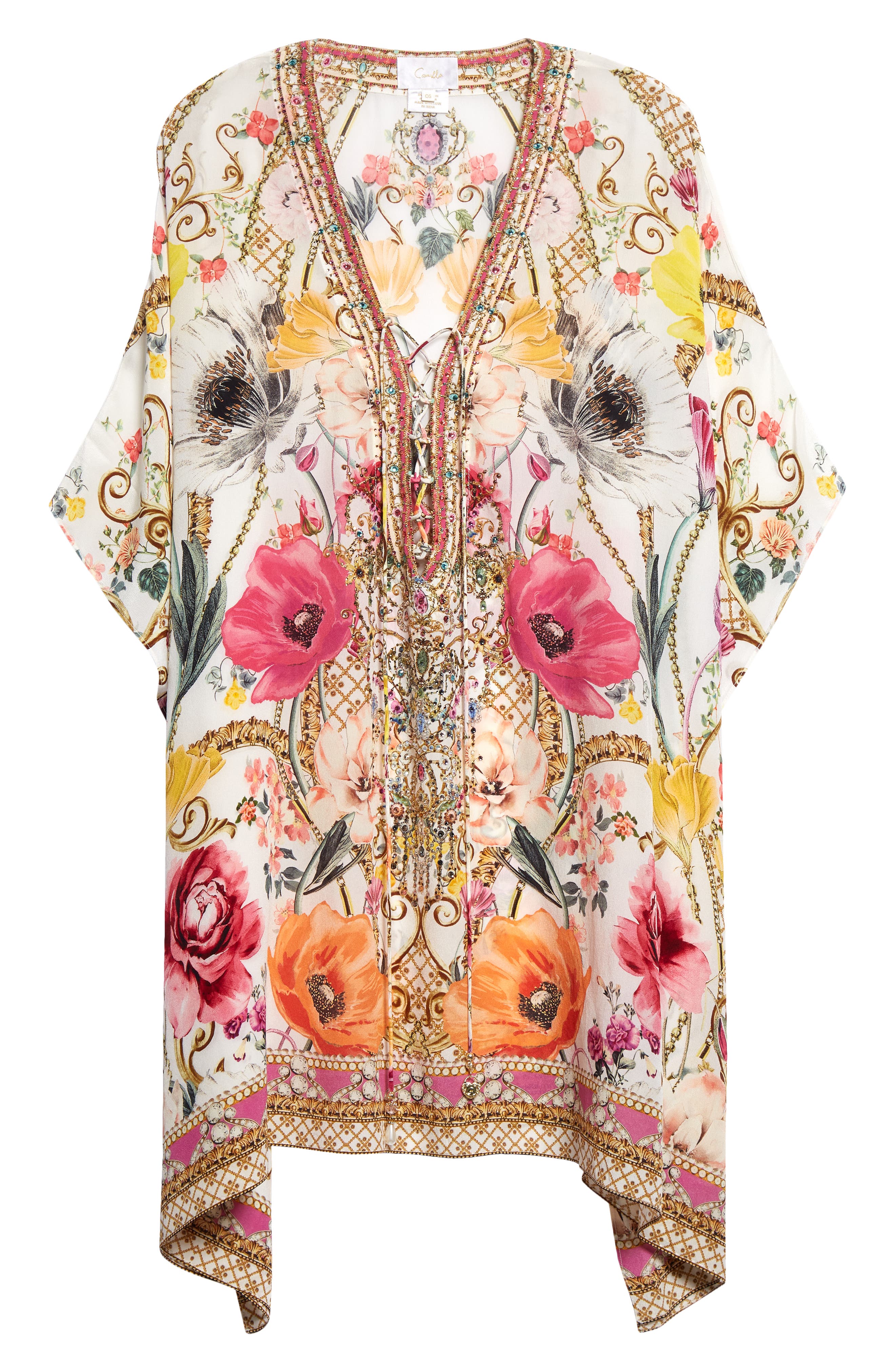 Camilla Destiny Calling Silk Cover-Up Caftan | Nordstrom