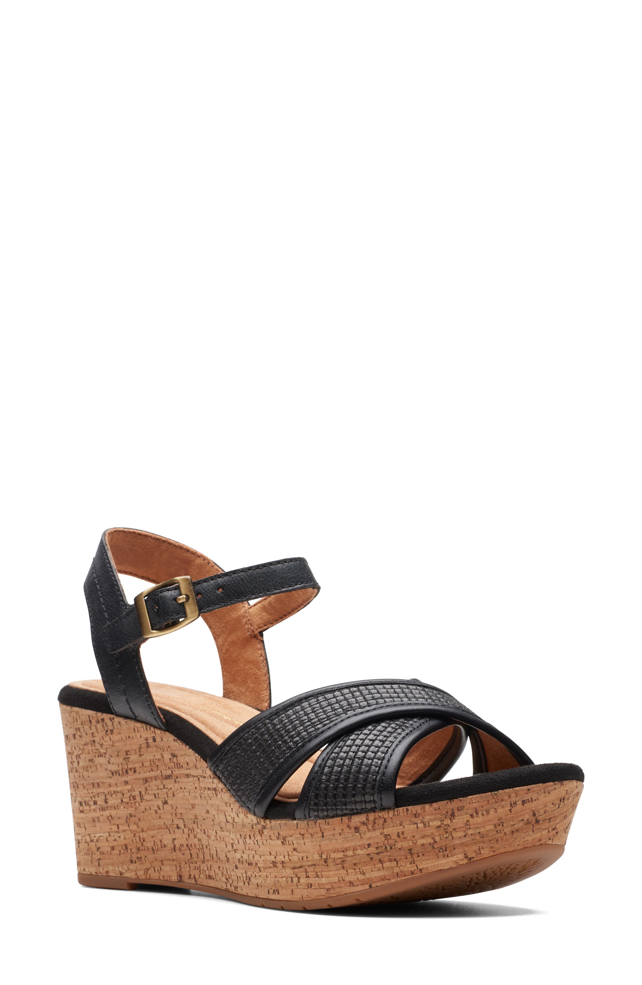 Clarks® Elleri Plum Wedge Sandal (Women) | Nordstrom