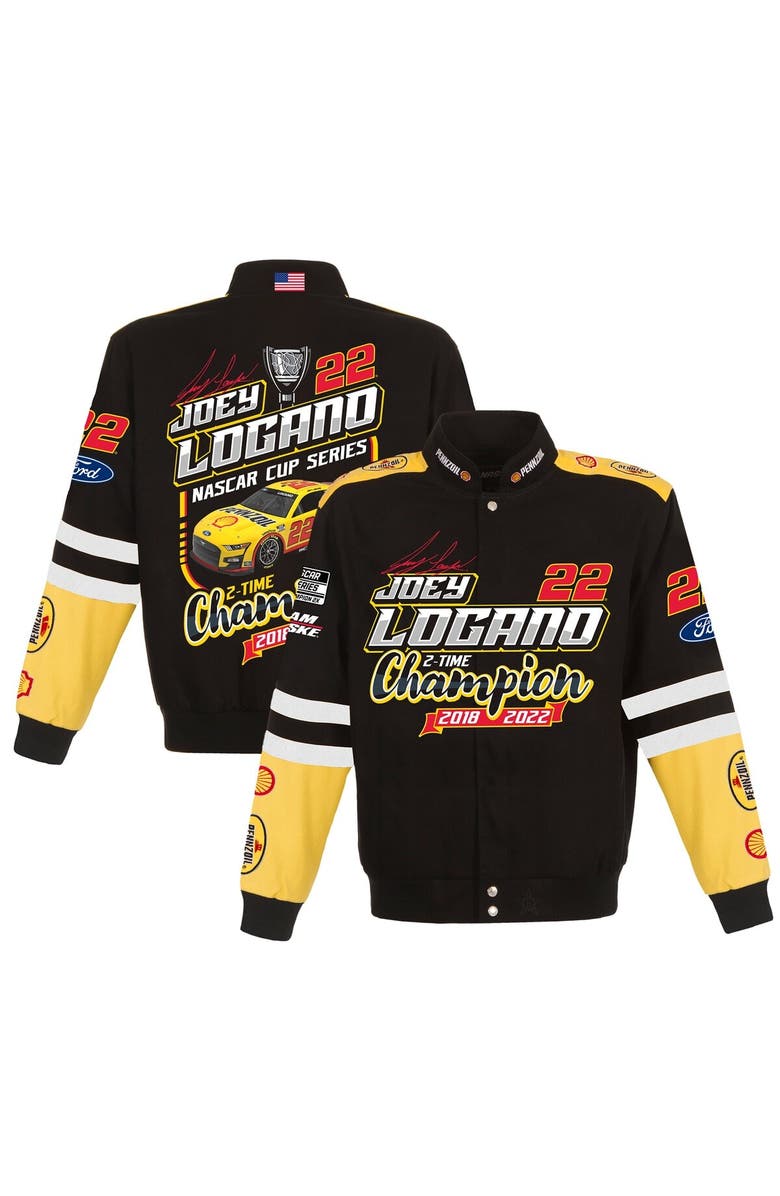 JH DESIGN Men's JH Design Black Joey Logano Two-Time NASCAR Cup Series ...