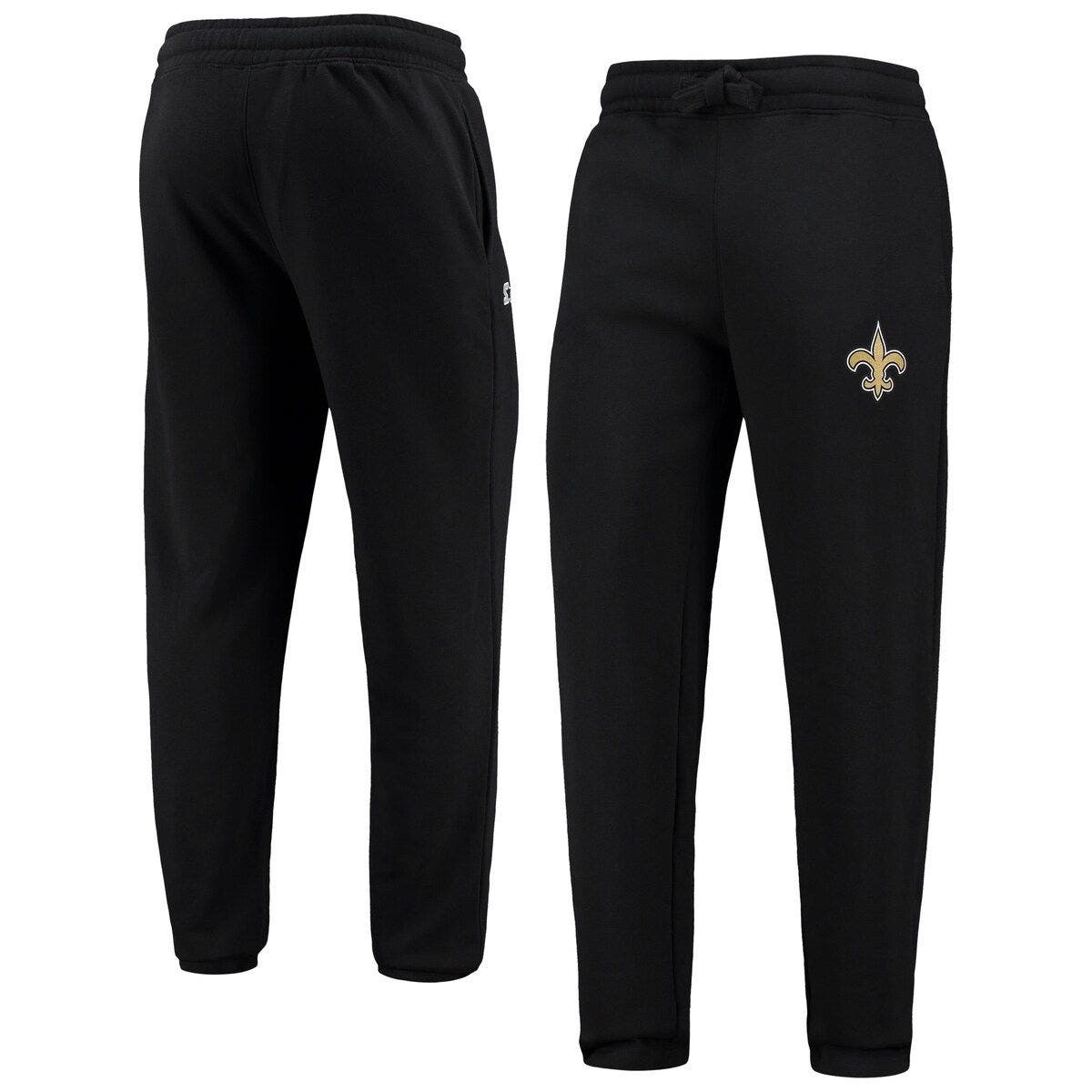 STARTER Men's Black New Orleans Saints Starter Option Run Sweatpants ...