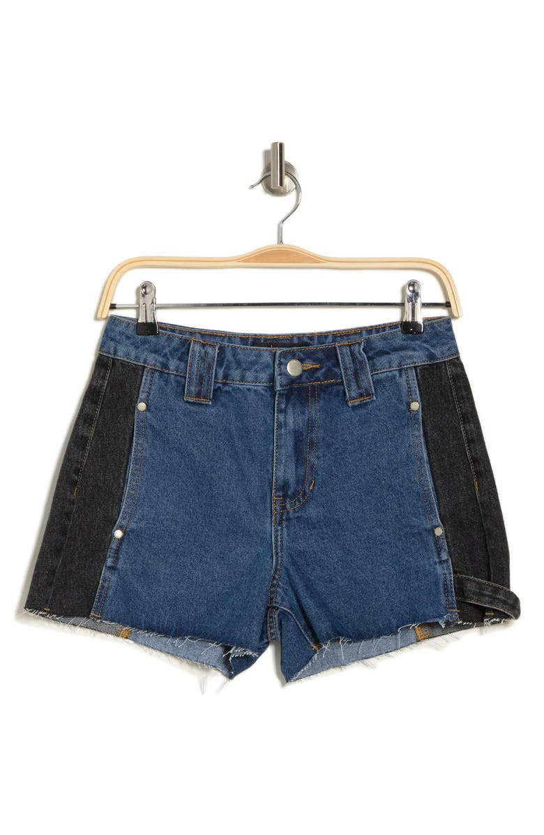 PTCL Colorblock High Waist Cutoff Denim Shorts | Nordstromrack
