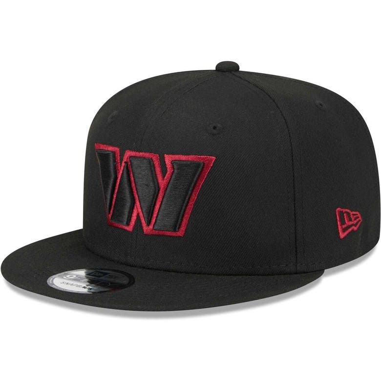New Era Black Washington Commanders Goth Side Script 9fifty Snapback ...