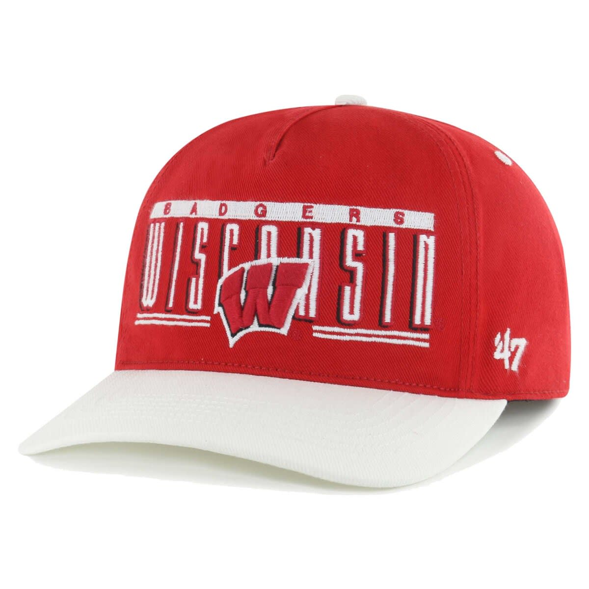 '47 Men's '47 Red Wisconsin Badgers Double Header Hitch Adjustable Hat ...