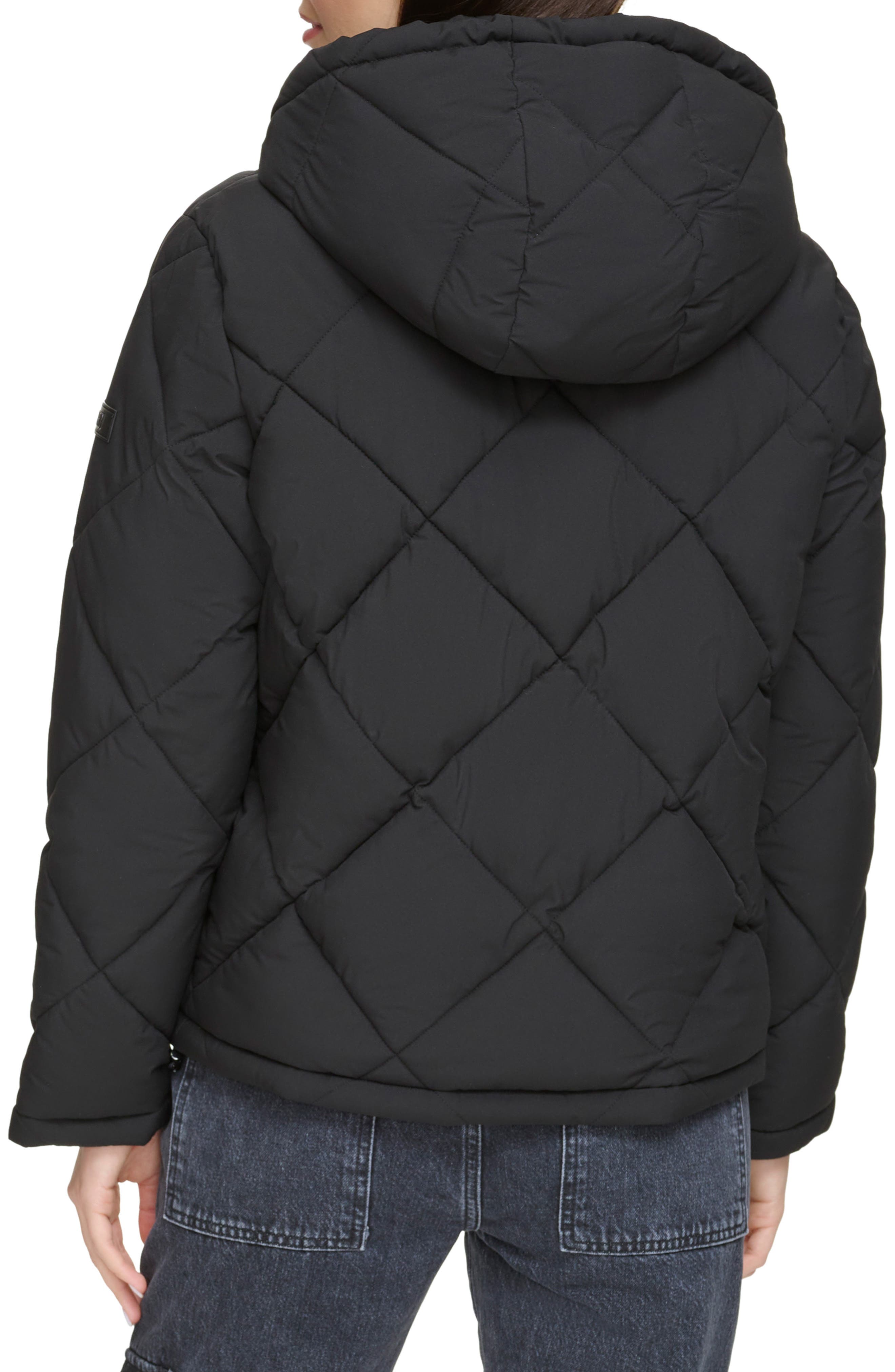DKNY Diamond Quilt Water Resistant Puffer Jacket | Nordstromrack