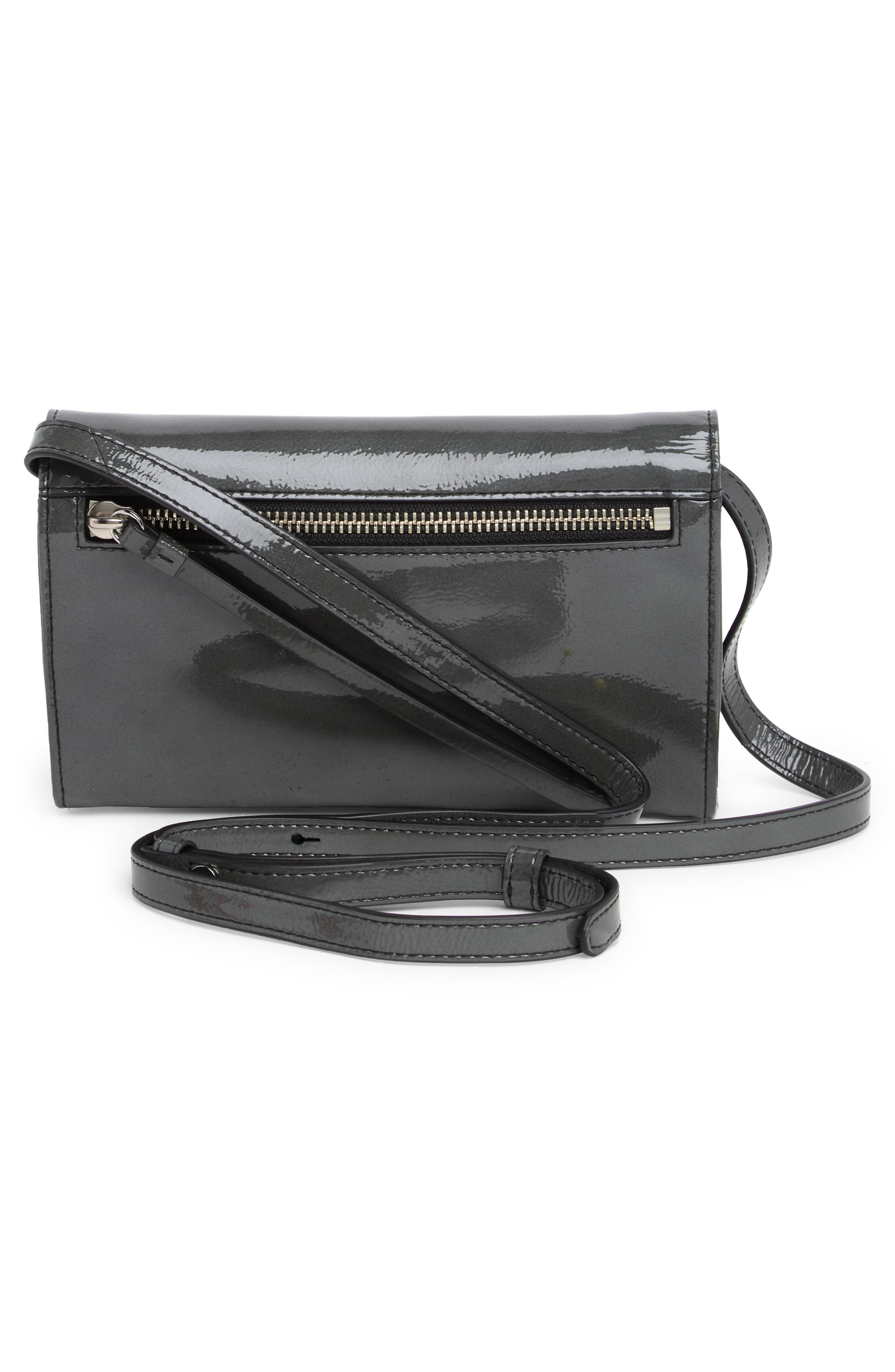AllSaints Fetch Leather Chain Crossbody Wallet | Nordstromrack
