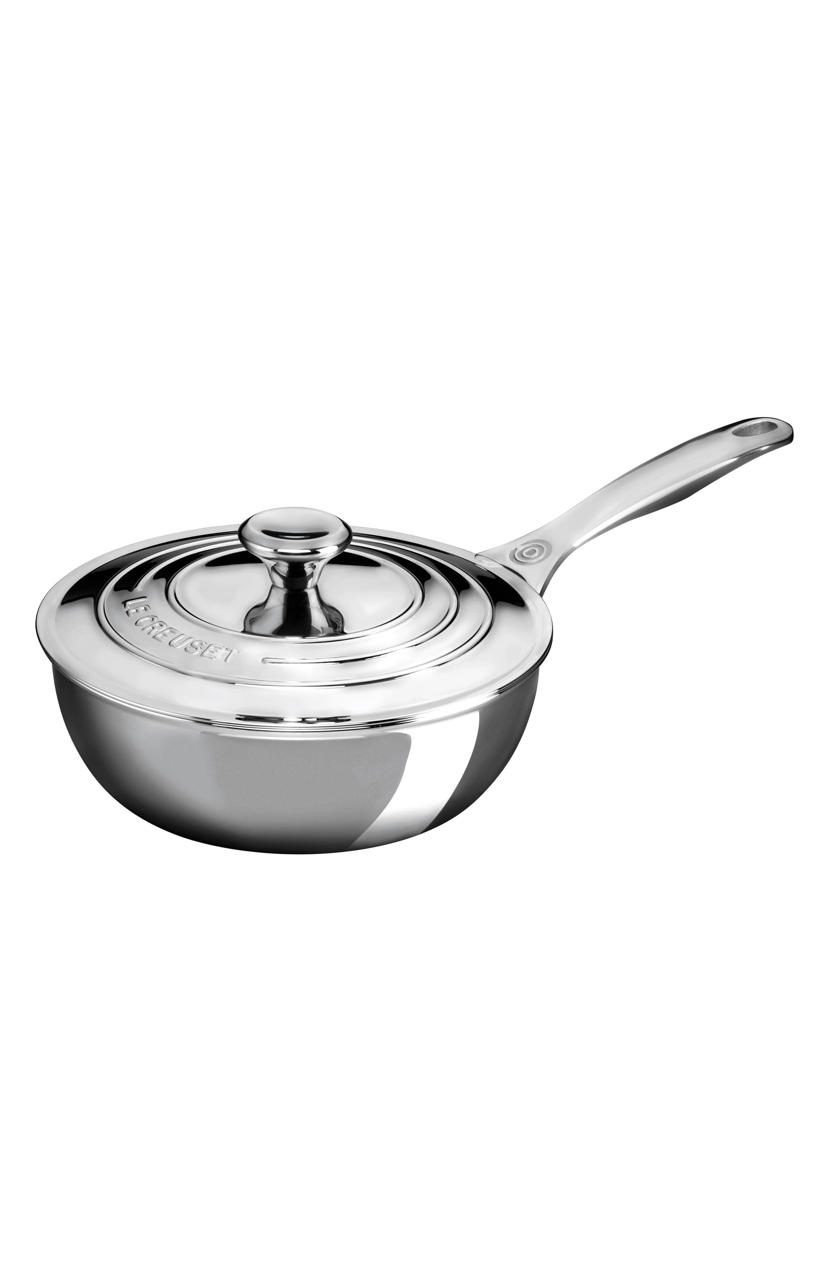 Le Creuset 2-Quart Stainless Steel Saucier Pan with Lid | Nordstrom