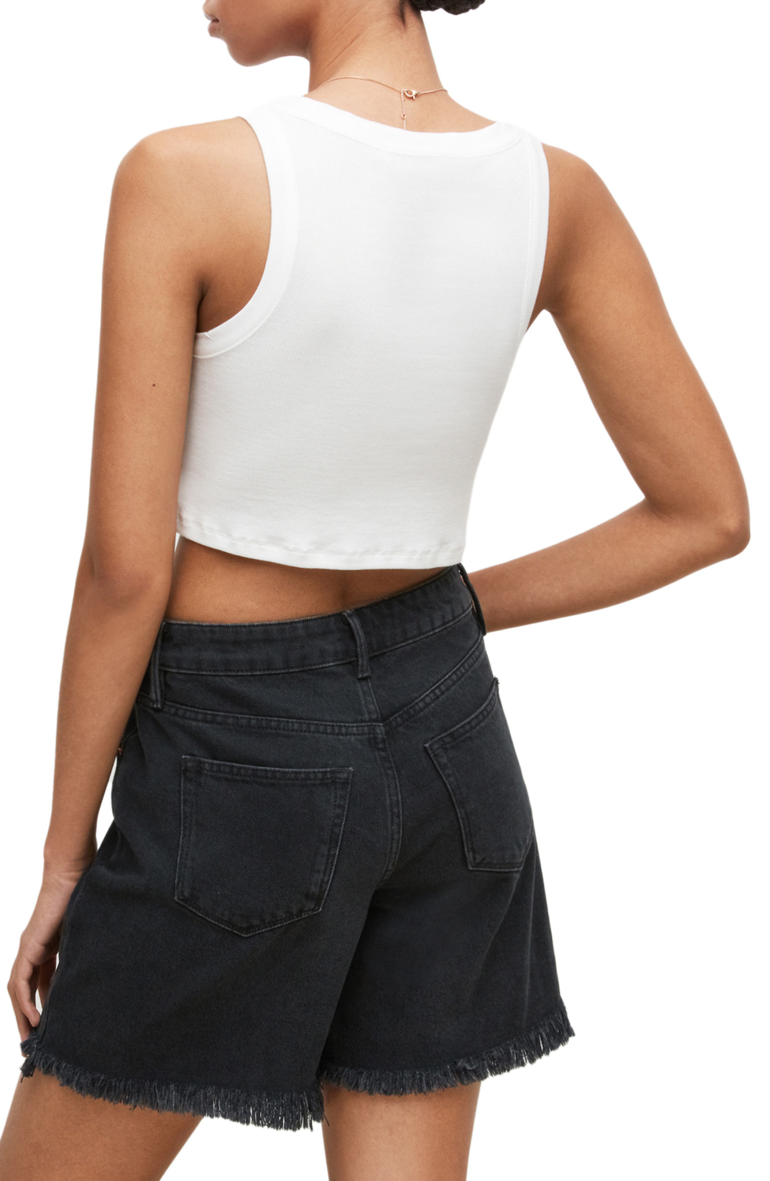 AllSaints Rina Stretch Crop Tank | Nordstrom