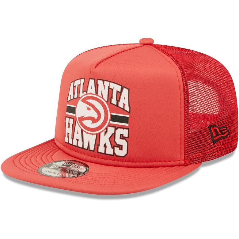 New Era Red Atlanta Hawks A-frame 9fifty Snapback Trucker Hat | ModeSens