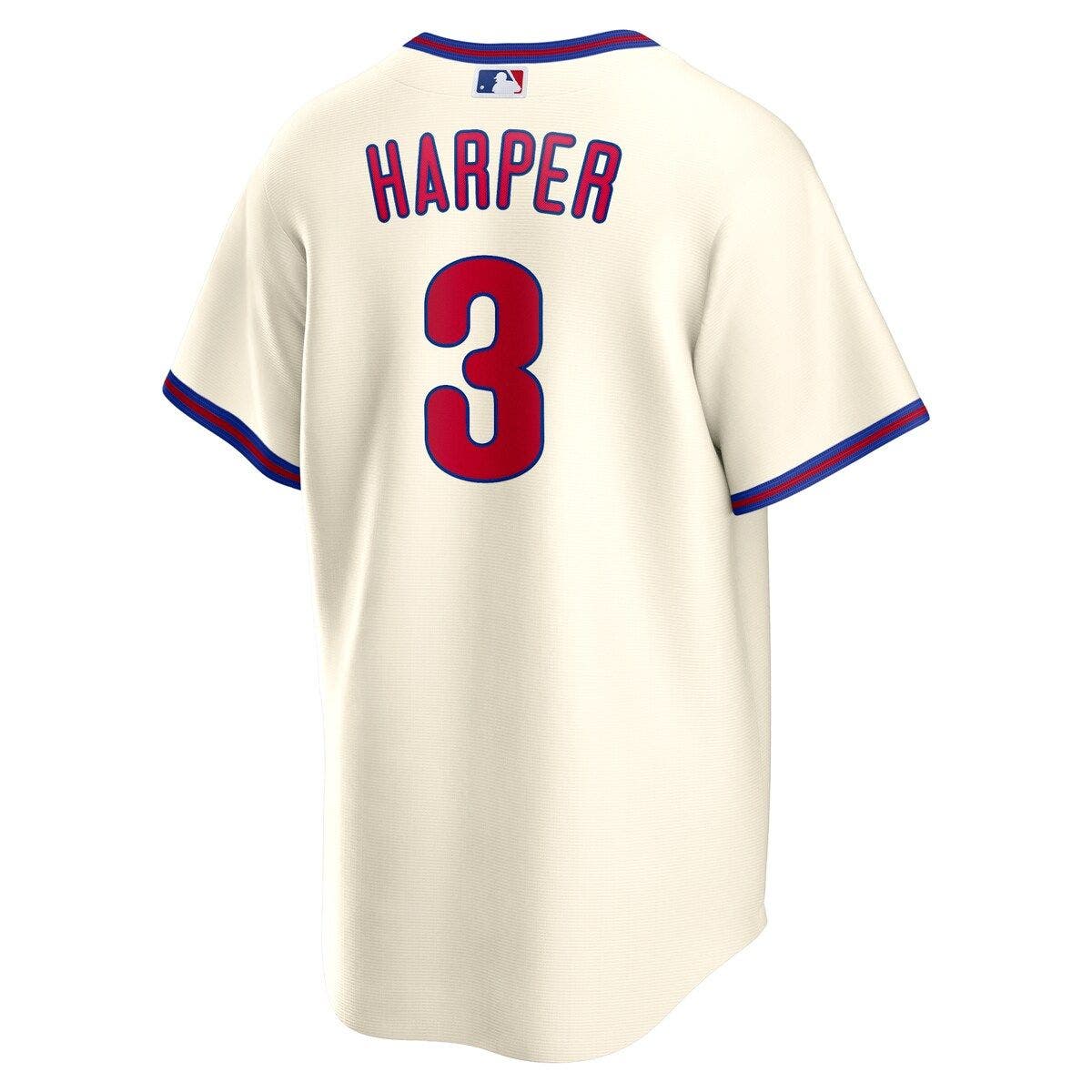 Nike Men's Nike Bryce Harper Cream Philadelphia Phillies Alternate ...