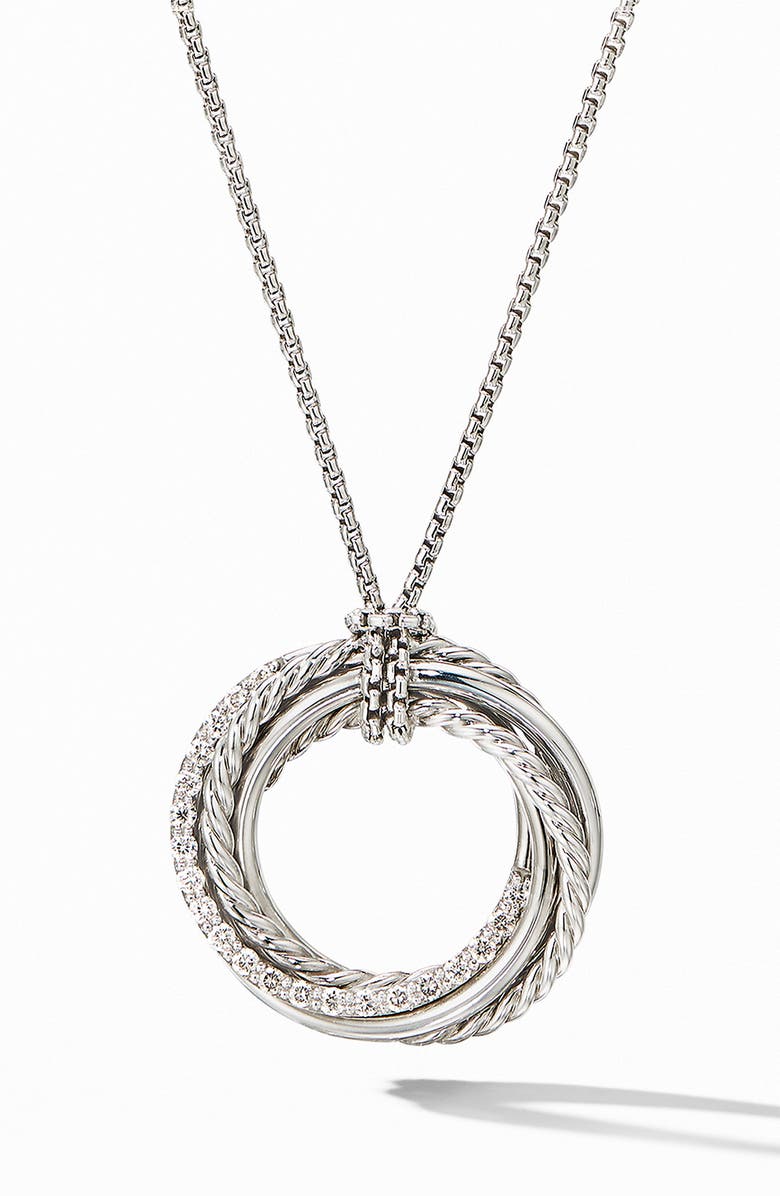 David Yurman Crossover Pendant Necklace with Diamonds | Nordstrom David Yurman Crossover Pendant Necklace with Diamonds | Nordstrom