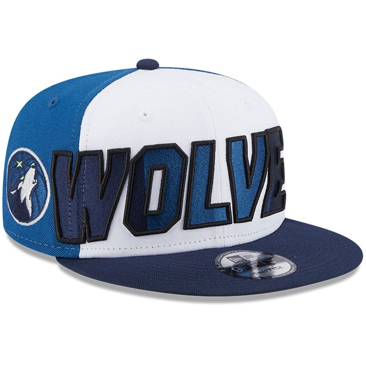 New Era Men's New Era White/Navy Minnesota Timberwolves Back Half ...