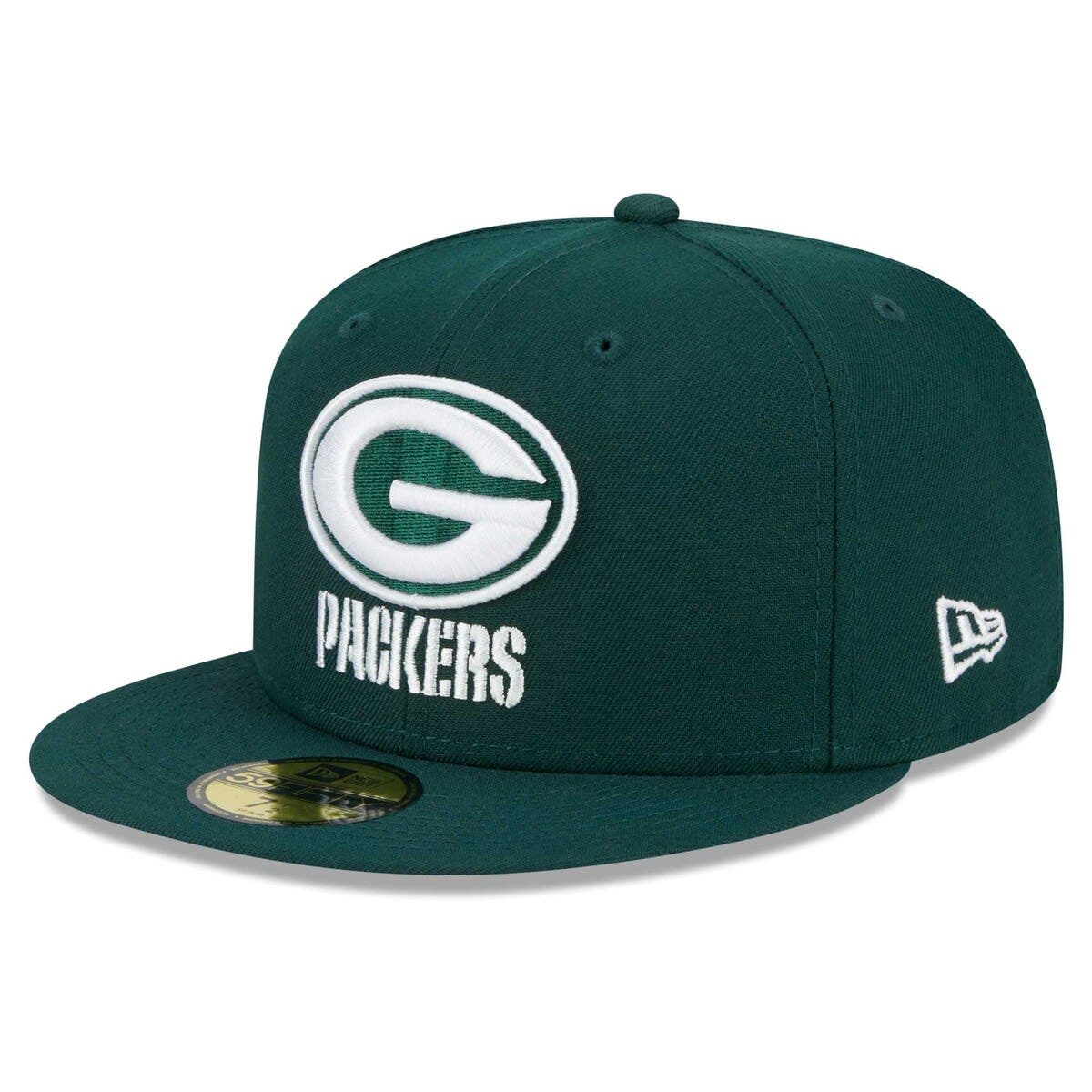 New Era Men's New Era Green Green Bay Packers Main 59FIFTY Fitted Hat ...