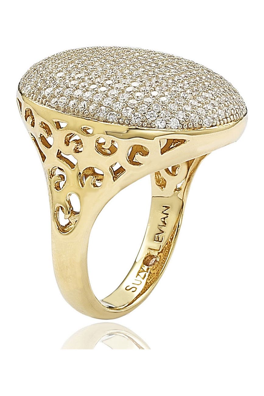 Suzy Levian | Round Pave CZ Statement Ring | Nordstrom Rack