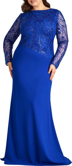 Tadashi Shoji Sequin Floral Long Sleeve Gown | Nordstrom