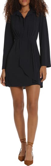 Donna Morgan For Maggy Ruffle Detail Long Sleeve Minidress Nordstrom