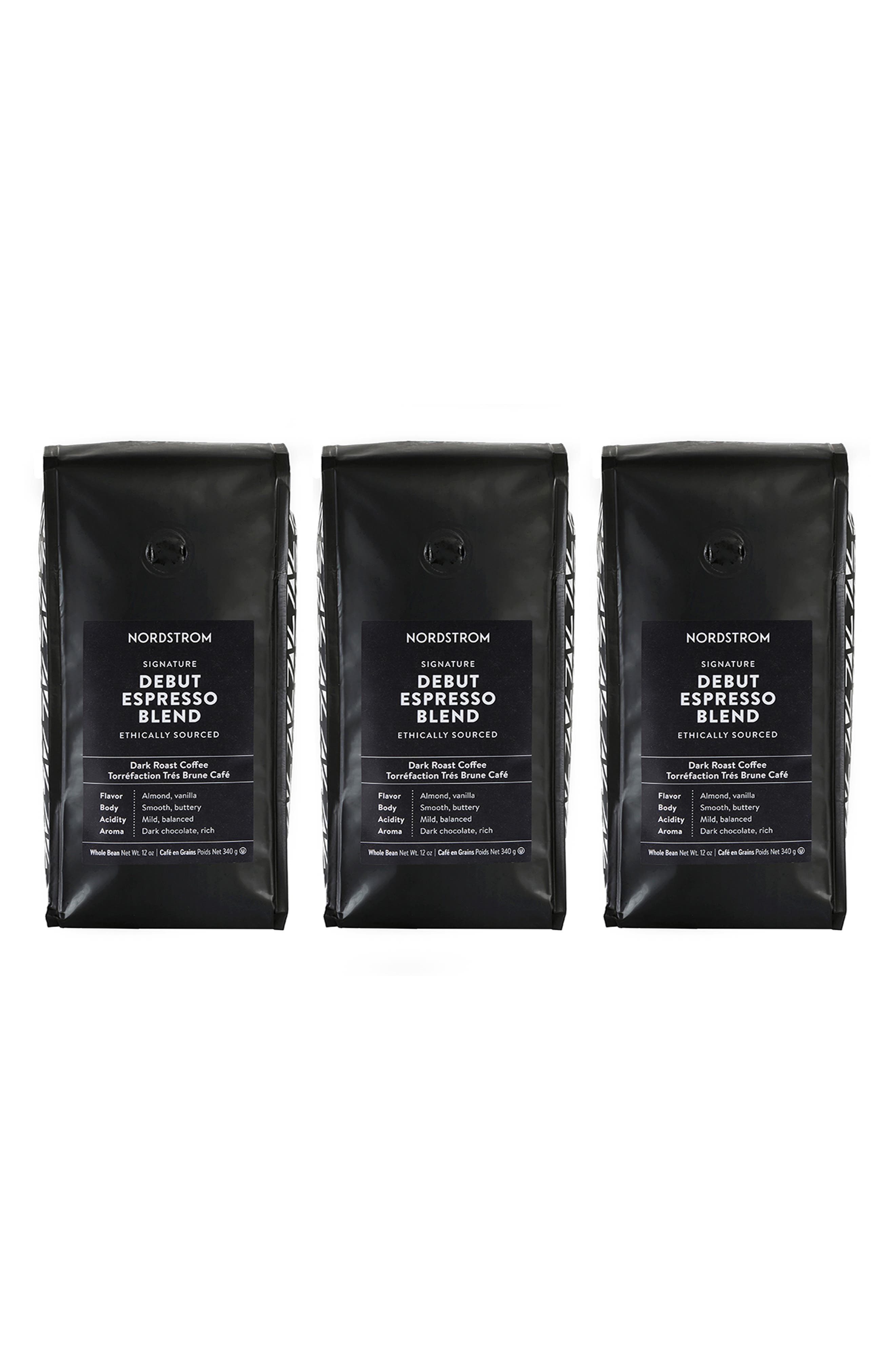 Nordstrom Ethically Sourced Debut Espresso Blend 3-Pack Whole Bean ...
