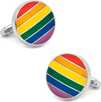 Cufflinks, Inc. Rainbow Stripe Cuff Links | Nordstrom