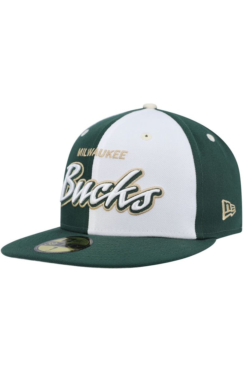 New Era Men's New Era Hunter Green/White Milwaukee Bucks Script ...