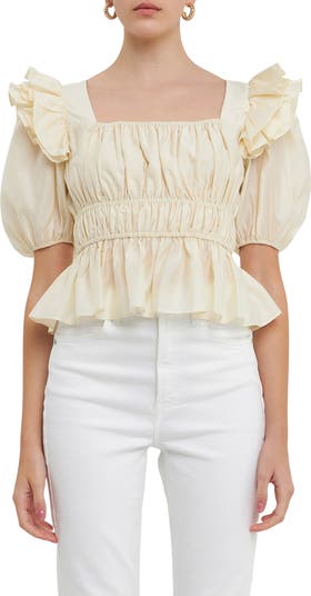 Endless Rose Ruffle Puff Sleeve Top | Nordstrom
