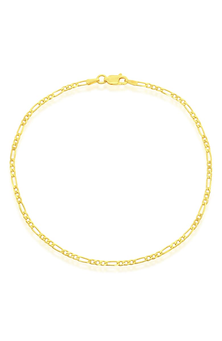 SIMONA 14K Gold Plated Figaro Chain Anklet | Nordstromrack