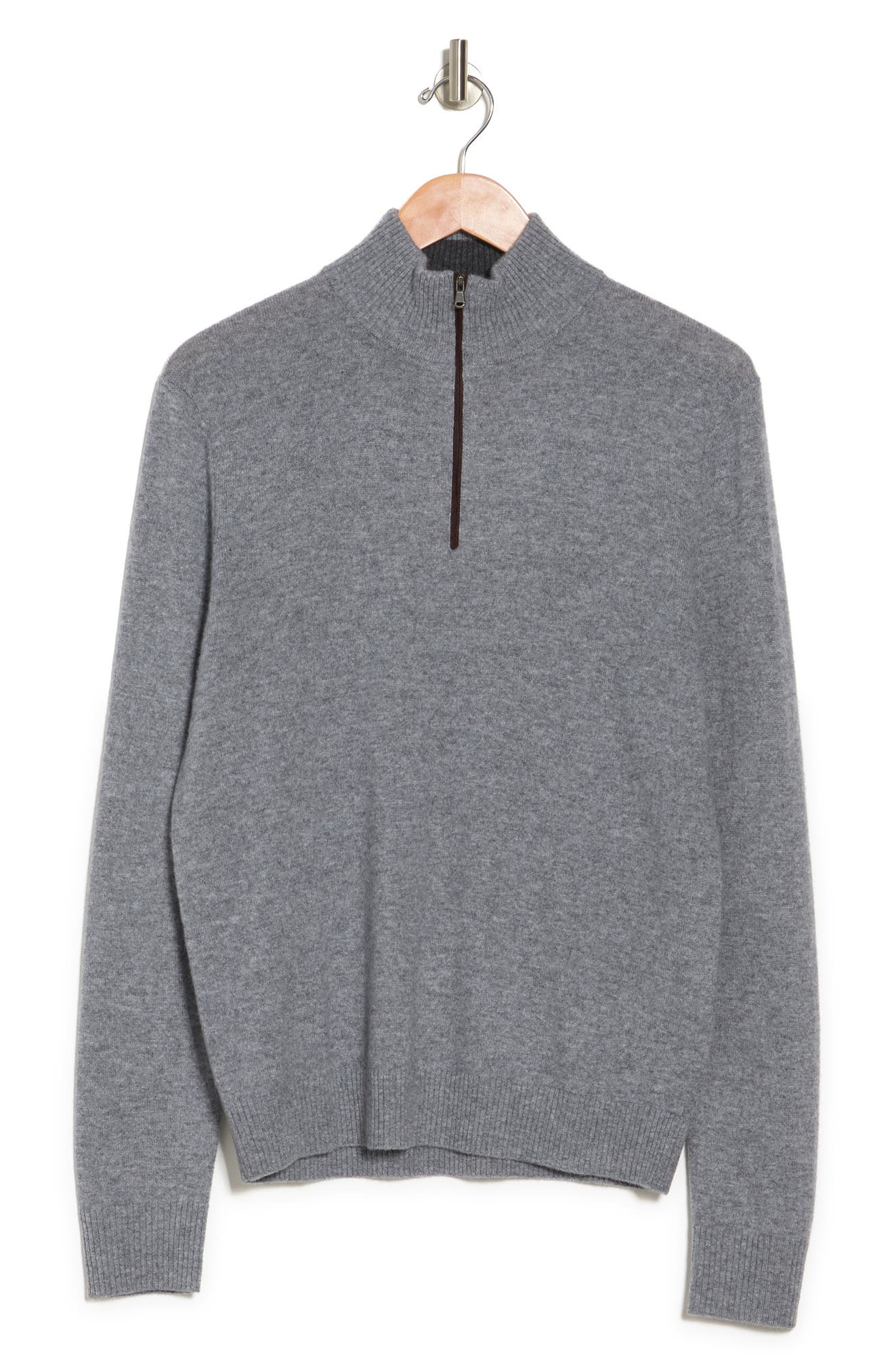 Amicale Cashmere Quarter Zip Pullover w/ Piping | Nordstromrack