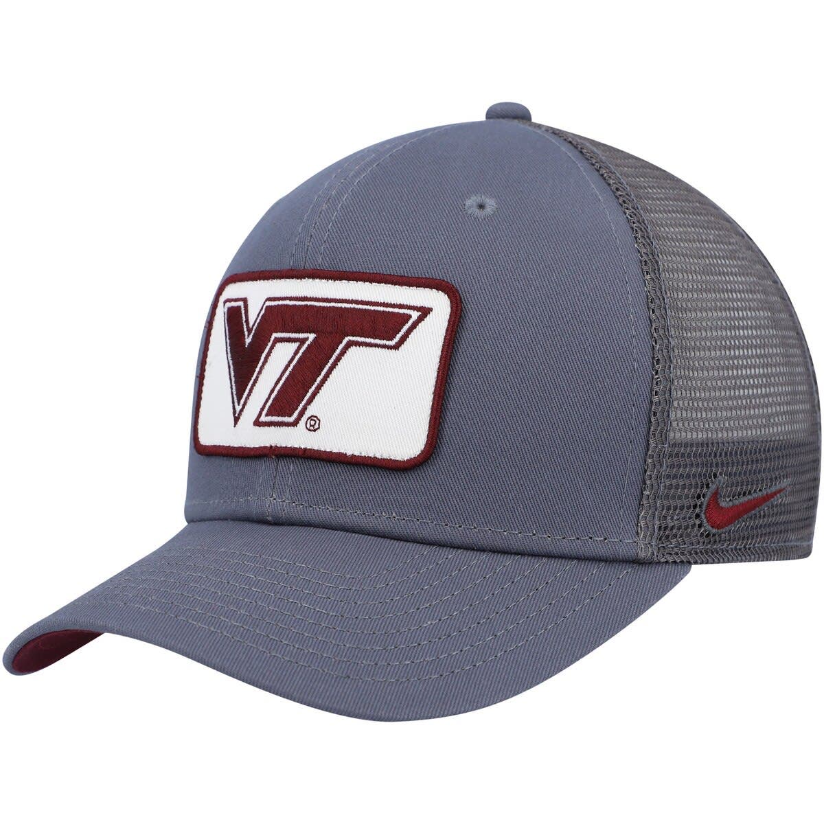 Nike Men's Nike Gray Virginia Tech Hokies Classic99 Trucker Snapback ...