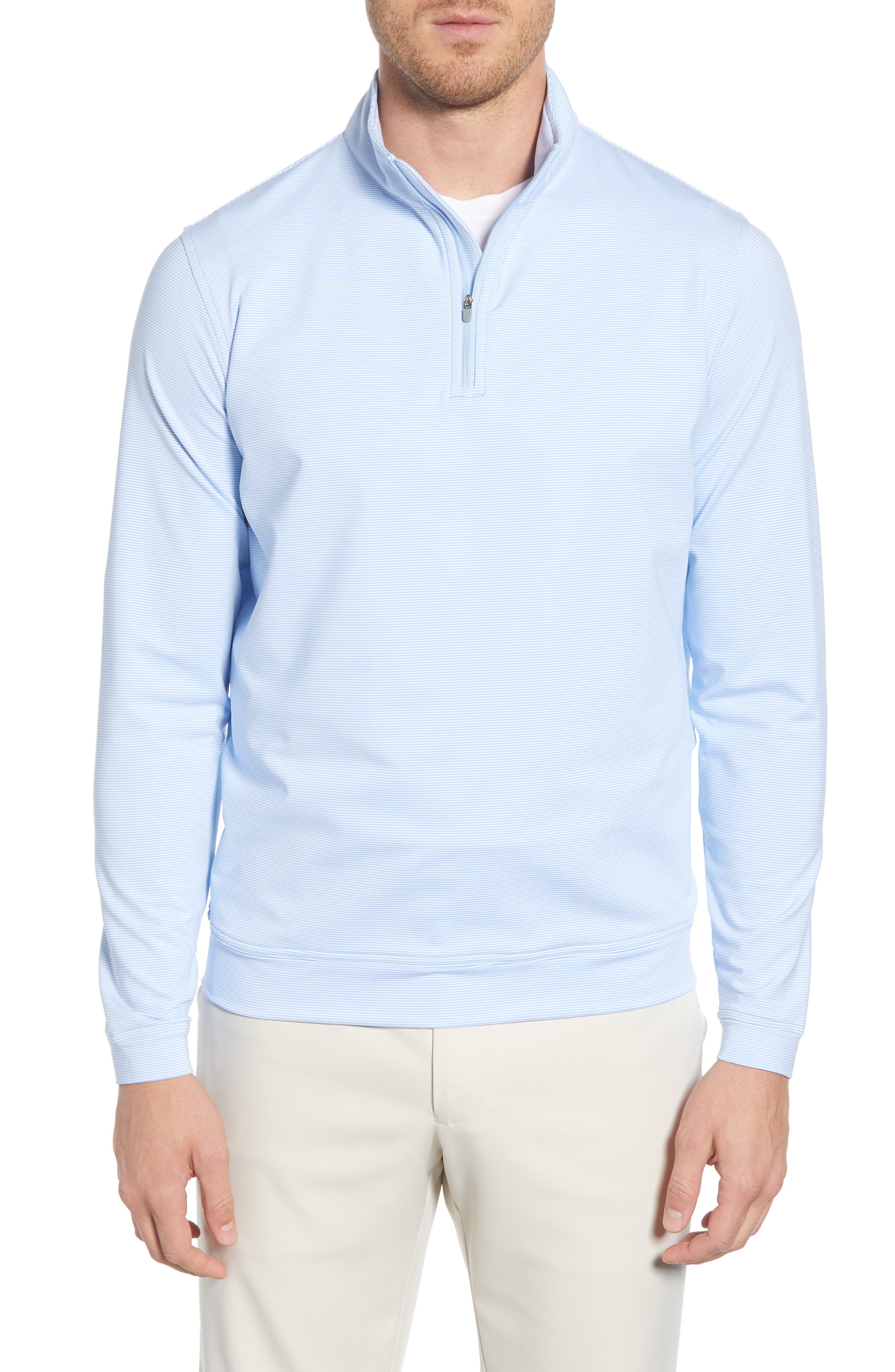 Peter Millar Perth Stripe Quarter Zip Performance Pullover | Nordstrom