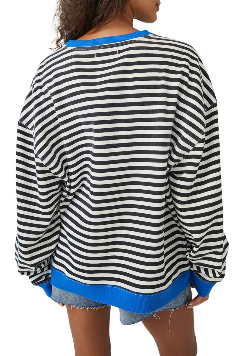 Free People Oversize Stripe Sweatshirt | Nordstrom