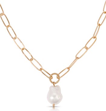 Ettika Freshwater Pearl Pendant Necklace | Nordstrom