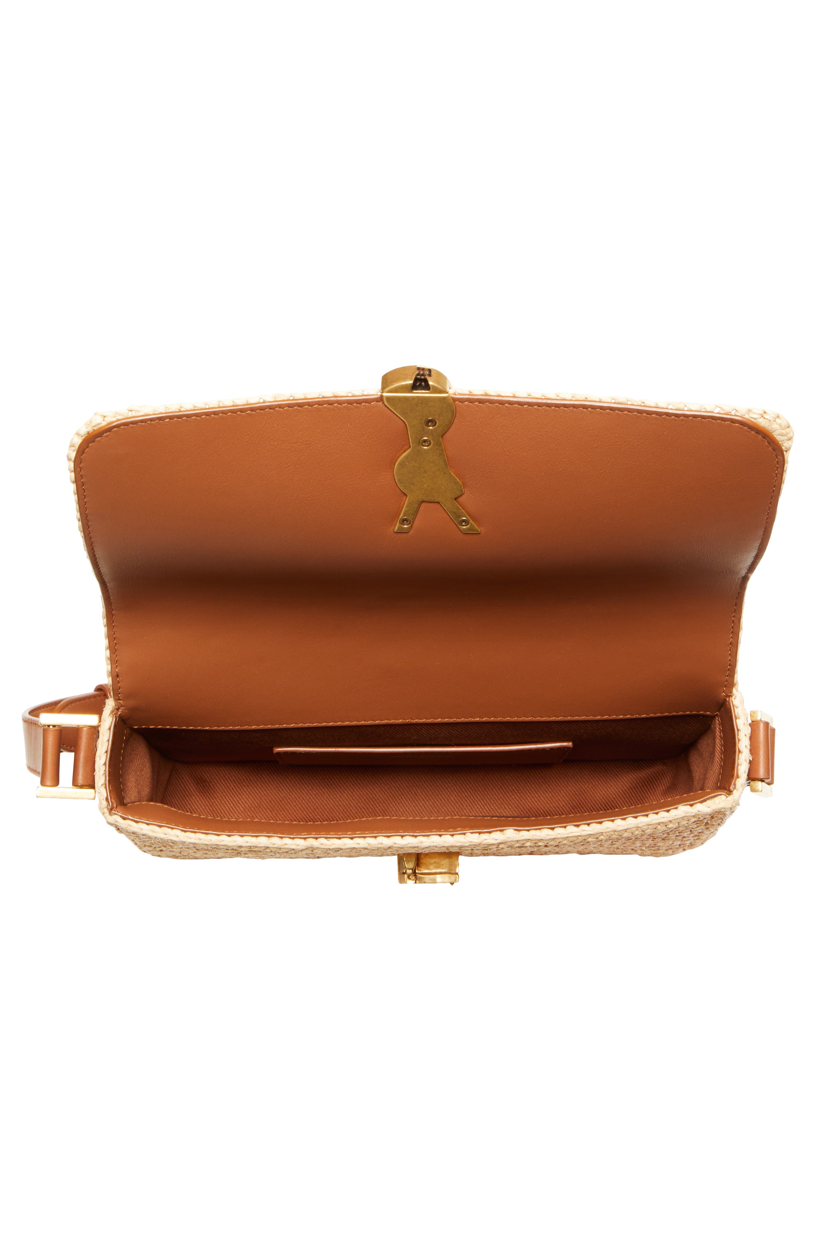 Saint Laurent Medium Solferino Raffia Shoulder Bag | Nordstrom