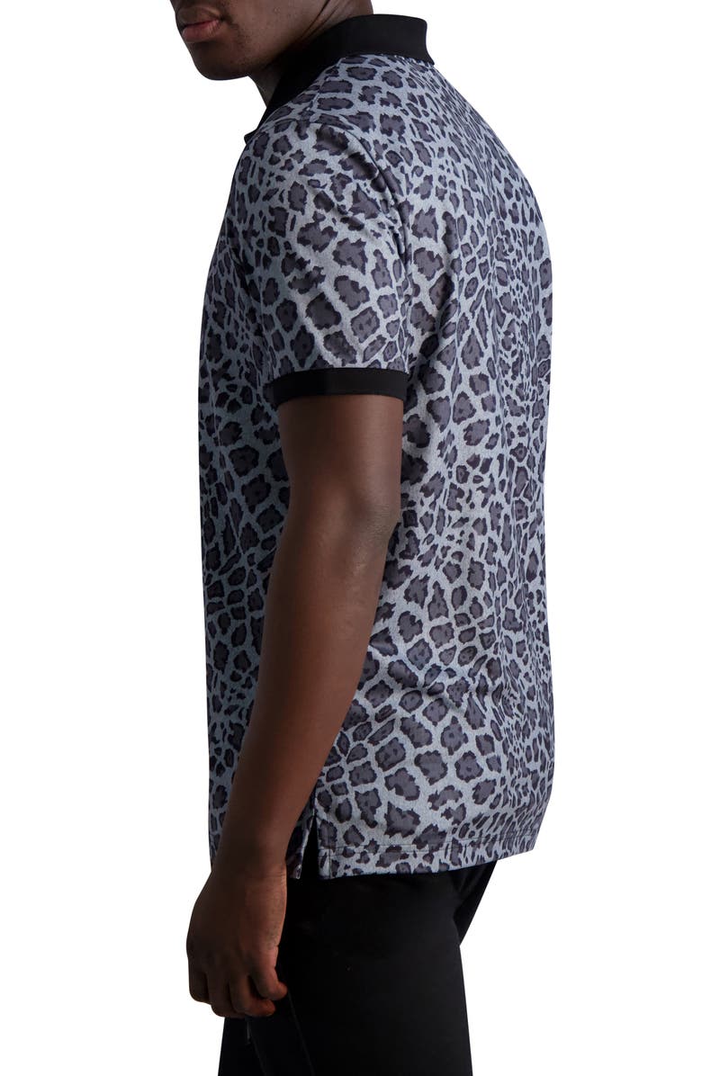 KARL LAGERFELD PARIS Cheetah Print Polo Shirt | Nordstromrack