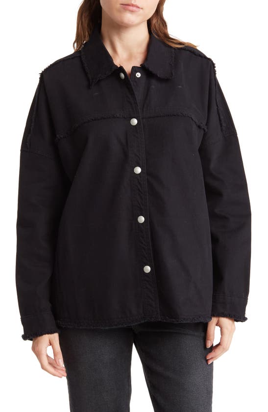 Blanknyc Frayed Edge Shacket In Country Road | ModeSens