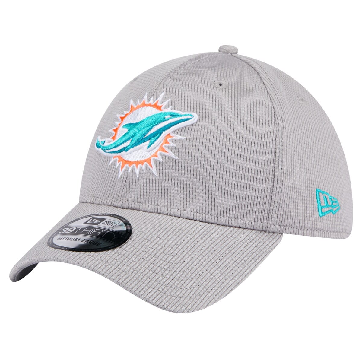 New Era Men's New Era Gray Miami Dolphins Active 39THIRTY Flex Hat ...