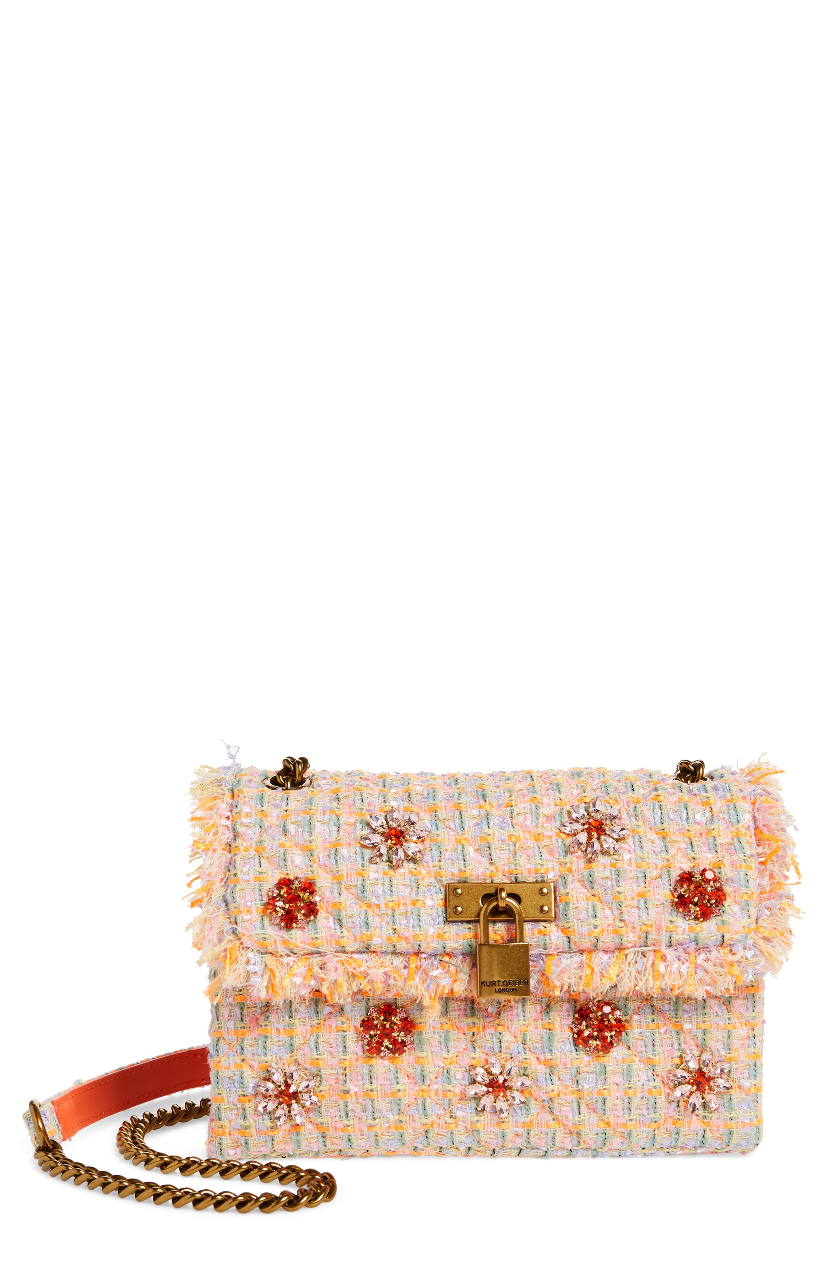 Kurt Geiger London Medium Brixton Tweed Lock Shoulder Bag | Nordstromrack