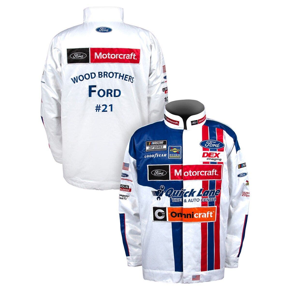CHECKERED FLAG Men's Checkered Flag White Harrison Burton Ford ...
