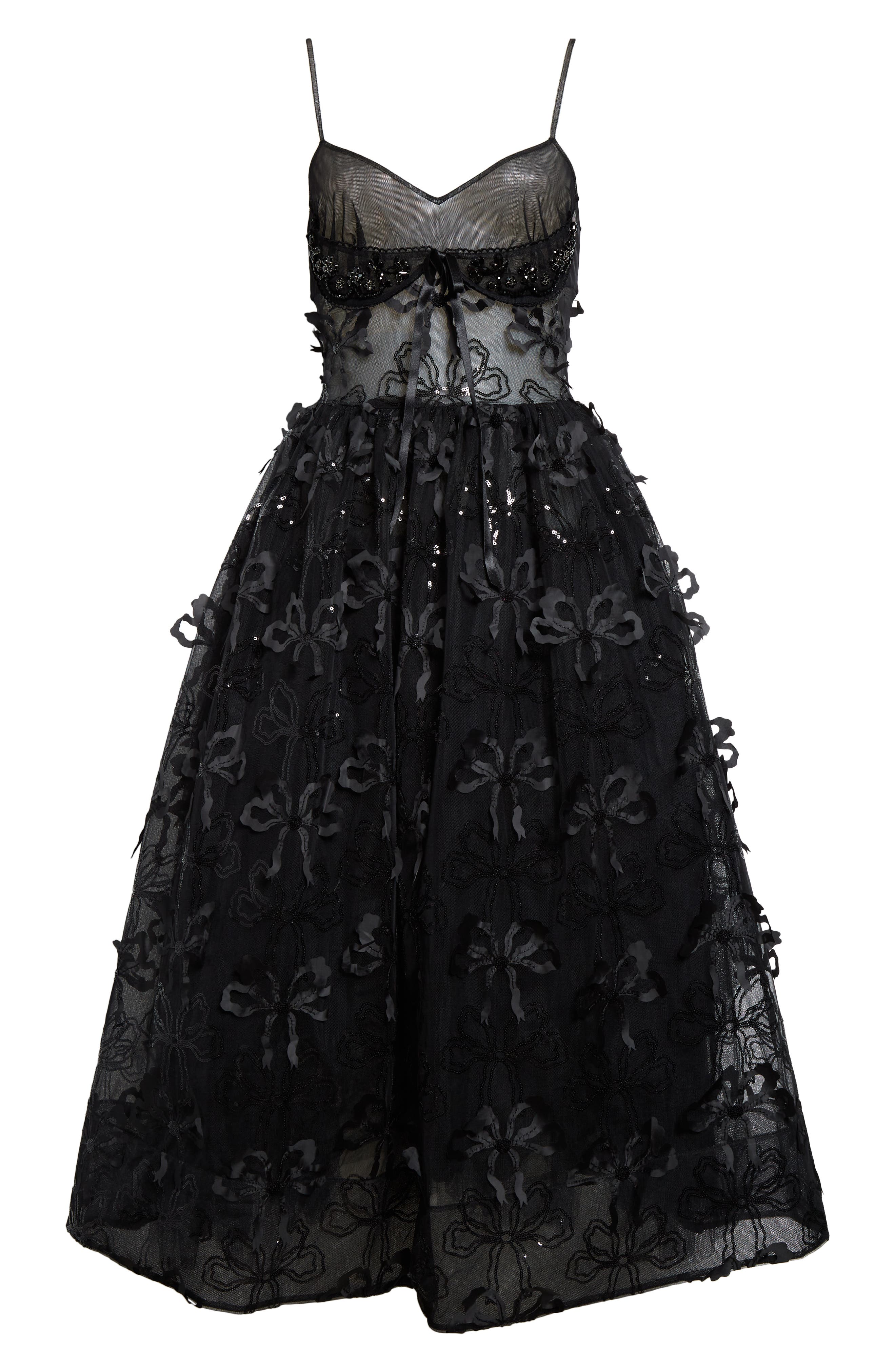 Simone Rocha Crystal Embellished Sequin Bow Tulle Tutu Dress | Nordstrom