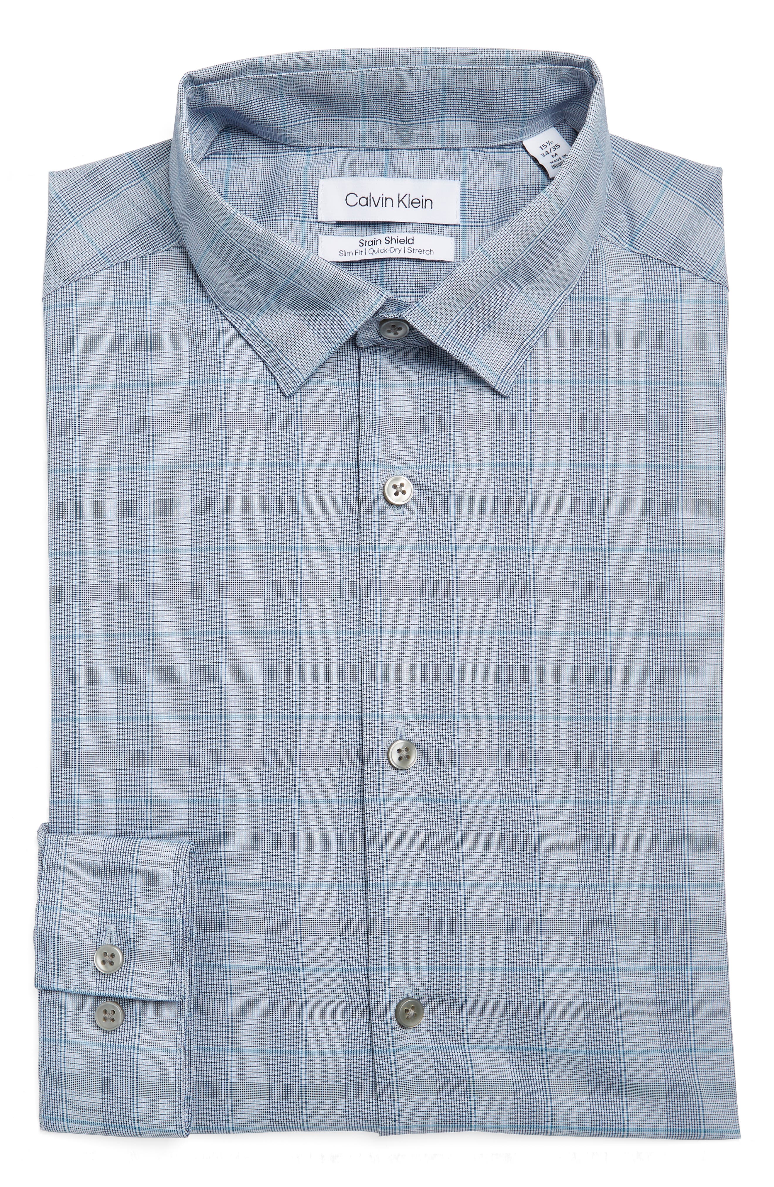 Calvin Klein Stain Shield Stretch Check Dress Shirt | Nordstromrack