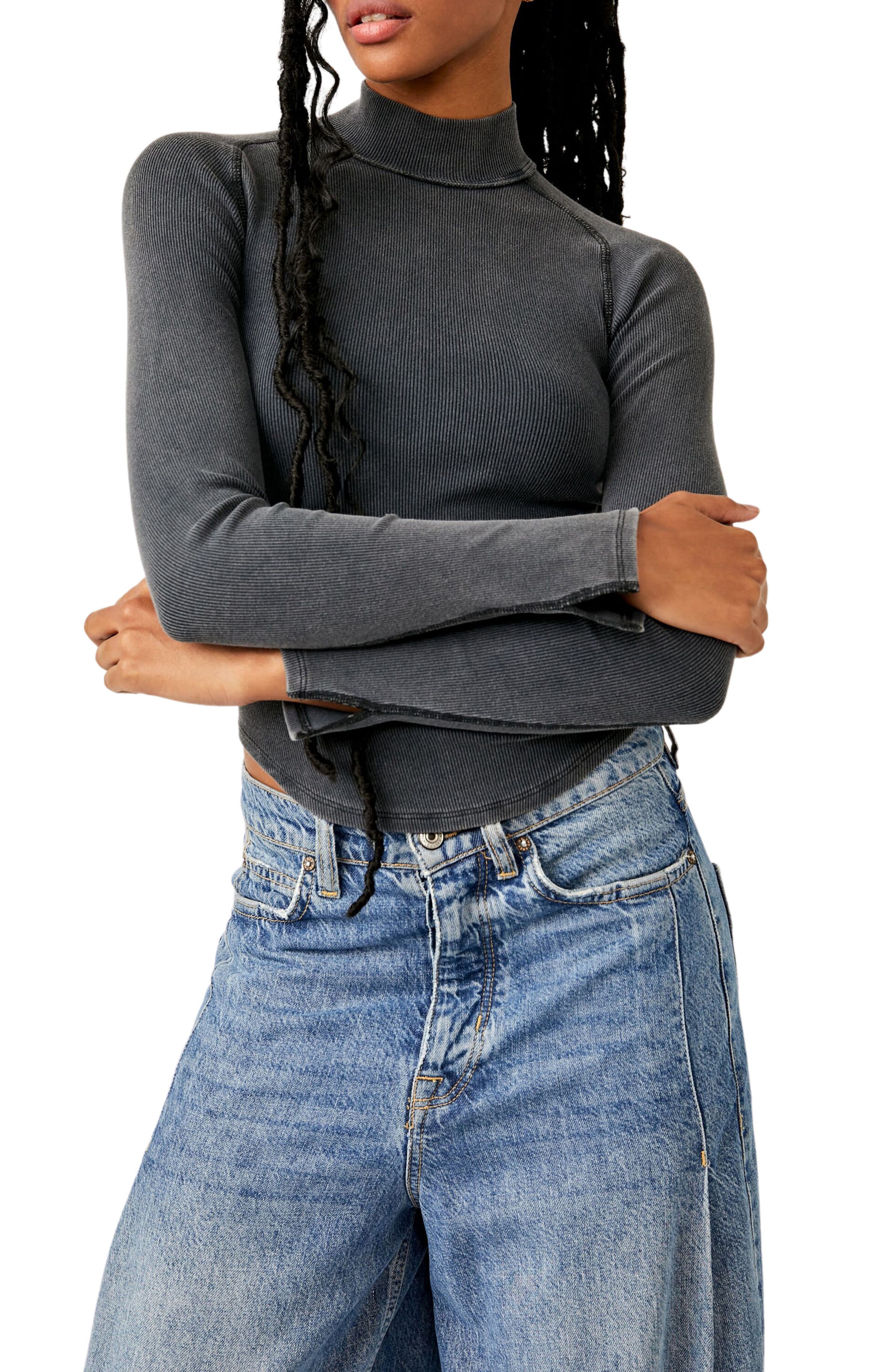 Free People Pixie Rib Turtleneck Top | Nordstrom