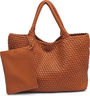MODA LUXE Woven Unlined Tote Bag and Pouch | Nordstromrack