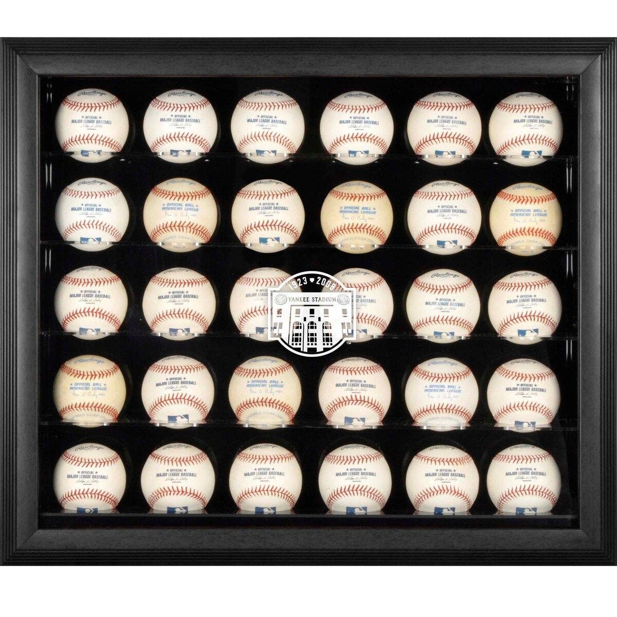 FANATICS AUTHENTIC Yankees Stadium Logo Black Framed 30-Ball Display ...