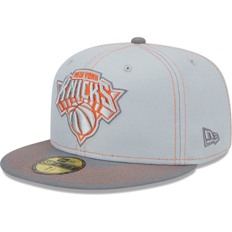 New Era Gray New York Knicks Color Pop 59fifty Fitted Hat | ModeSens