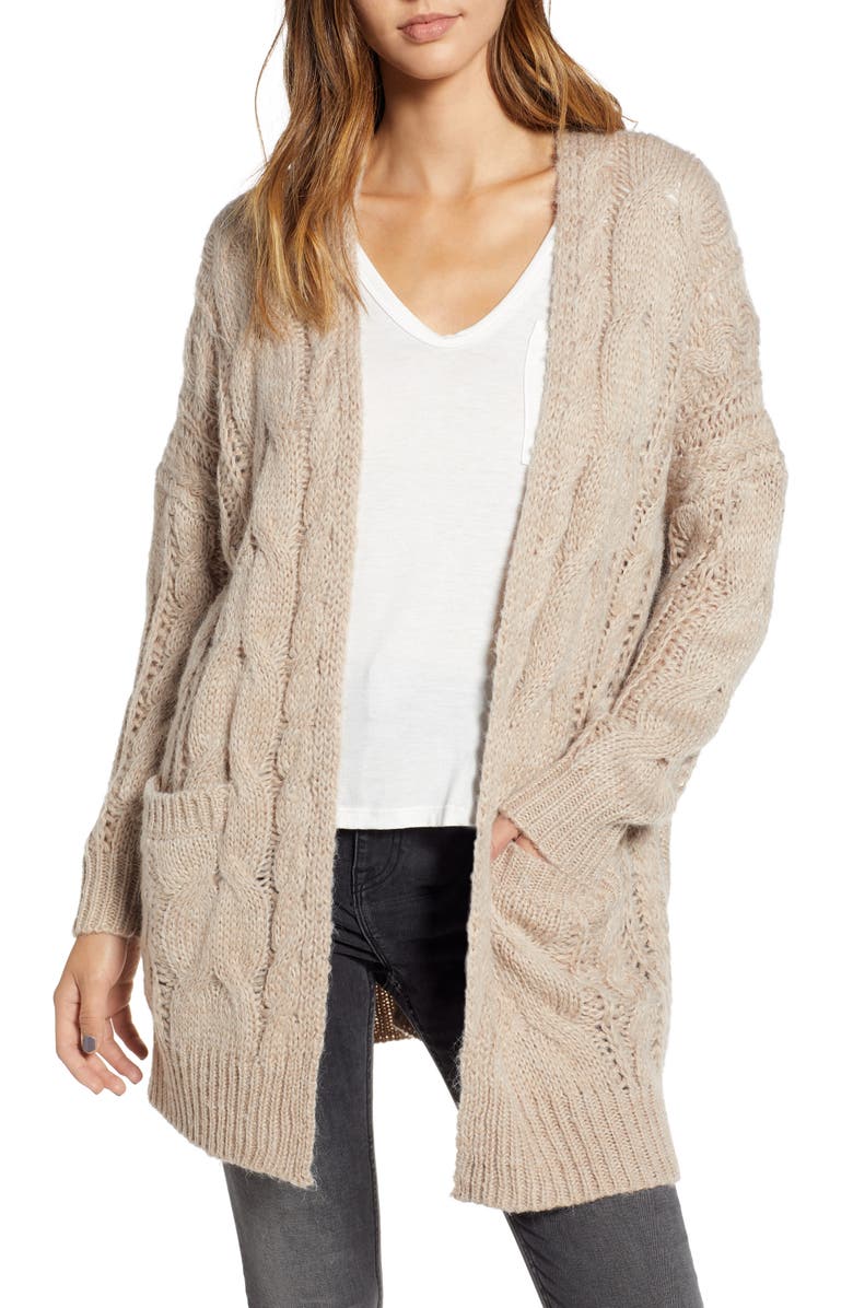 Dreamers By Debut Chunky Cable Knit Cardigan Nordstrom