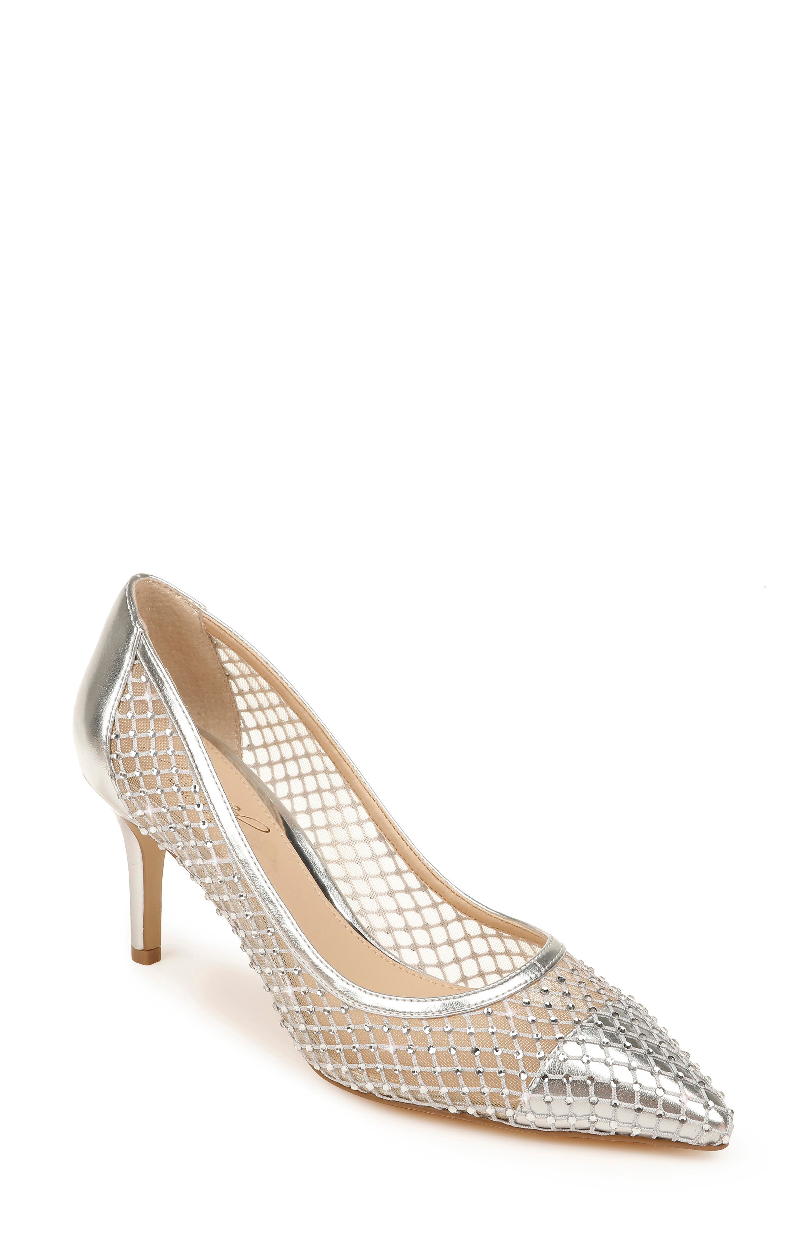 Jewel Badgley Mischka Floria Crystal Embellished Pump (women0 In Silver ...