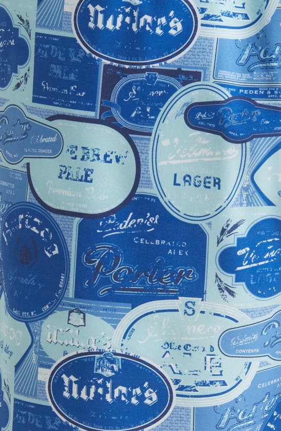 Peter Millar 7 Vintage Labels Print Swim Shorts In Twilight Blue | ModeSens