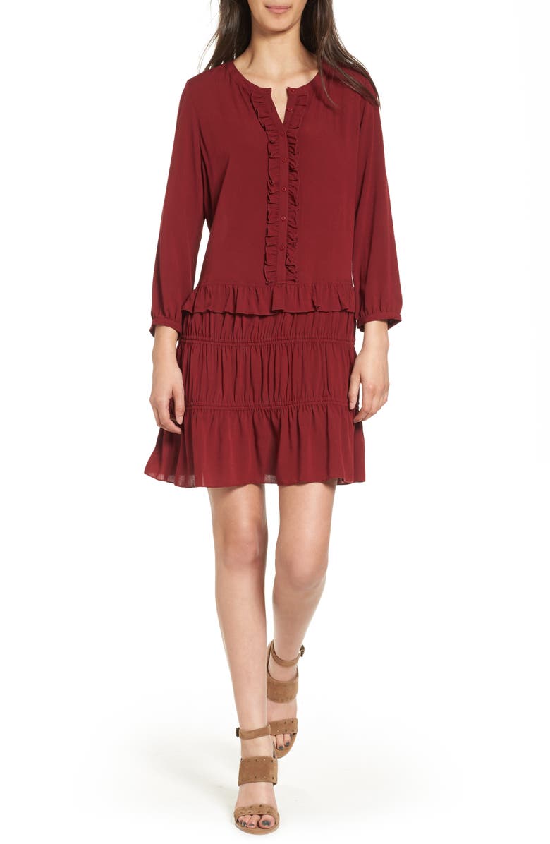 Hinge Ruffle Shift Dress Nordstrom