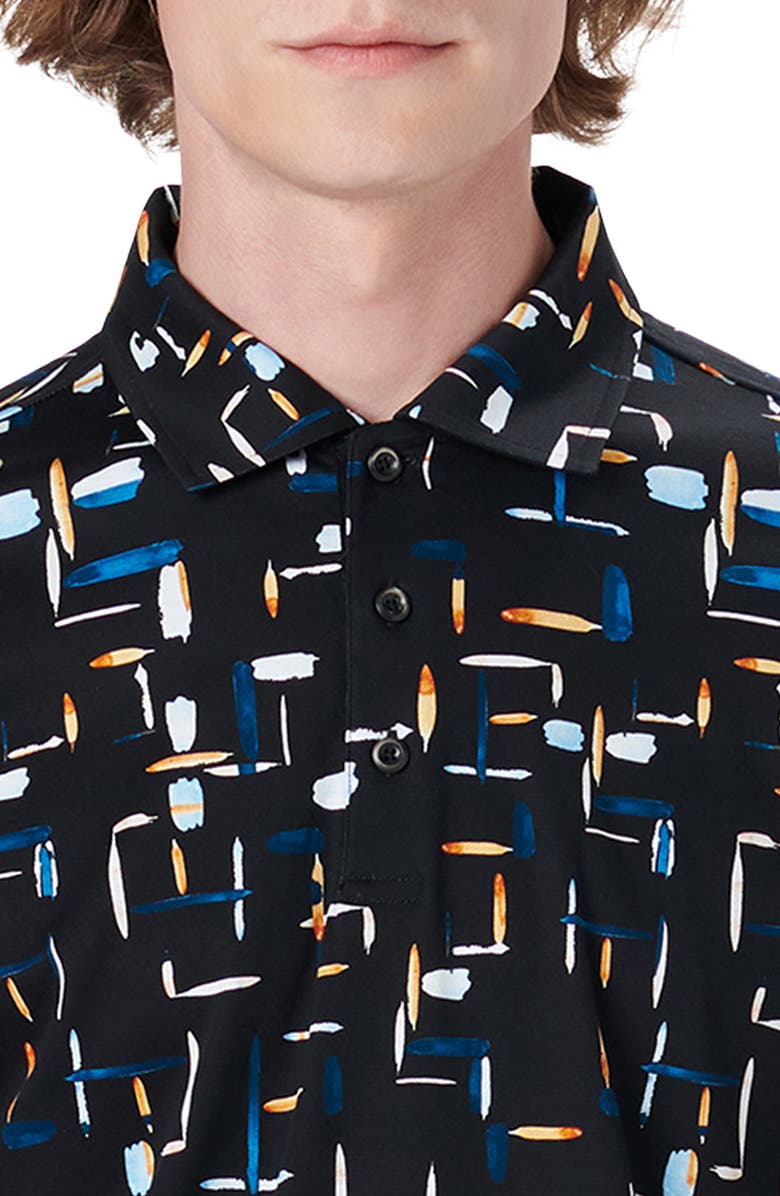 Bugatchi Hendrix Digital Paint Stroke Print Cotton Polo | Nordstromrack
