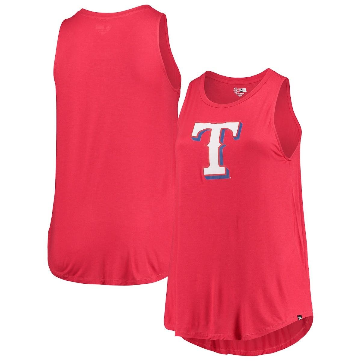 New Era Women's New Era Red Texas Rangers Plus Size Team Tank Top ...