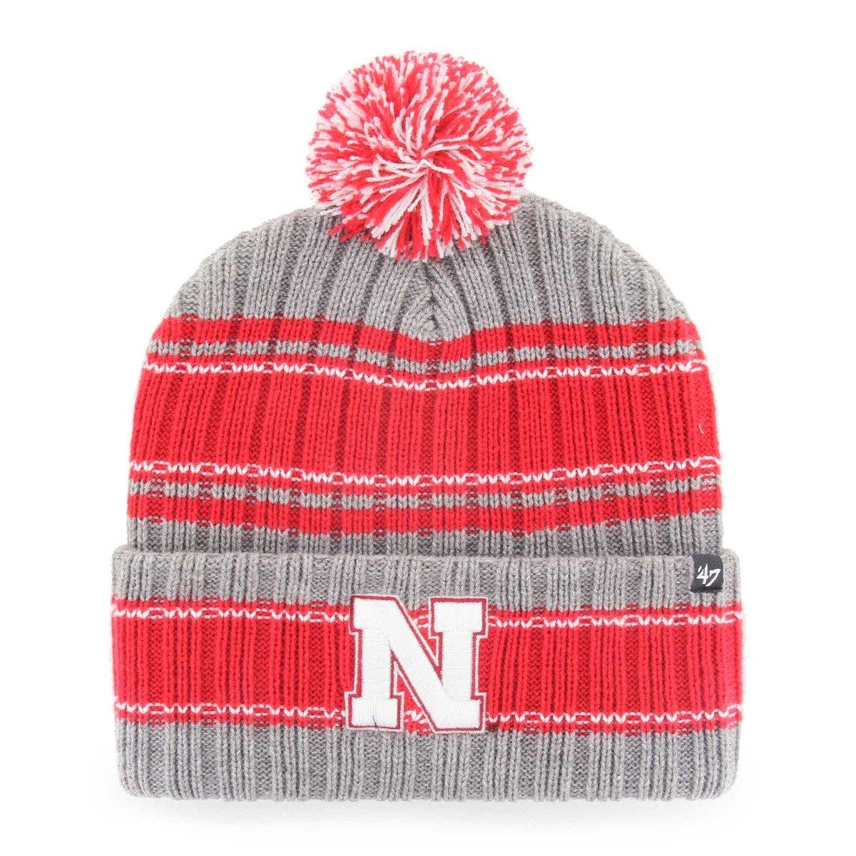 '47 Men's '47 Gray Nebraska Cornhuskers Rexford Cuffed Knit Hat with ...