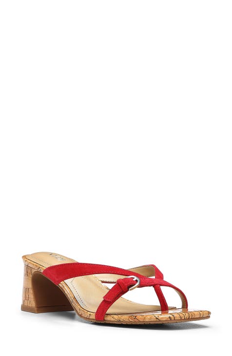 Red Block-Heel Sandals for Women | Nordstrom